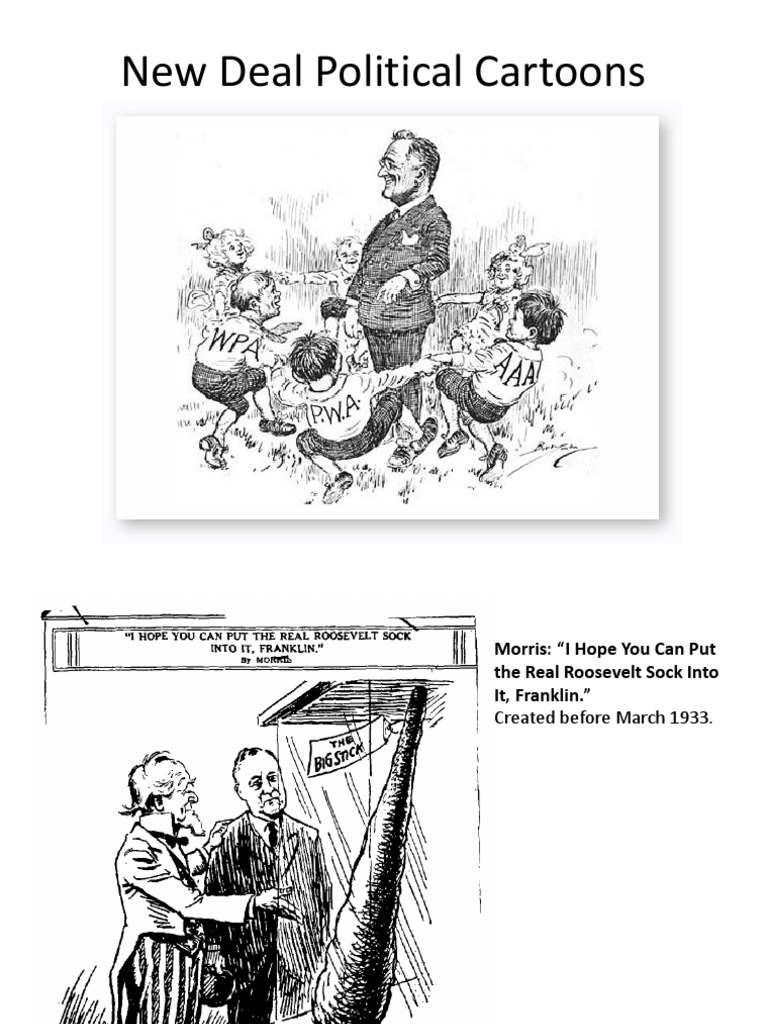 New Deal Political Cartoons | PDF | New Deal | Franklin D. Roosevelt