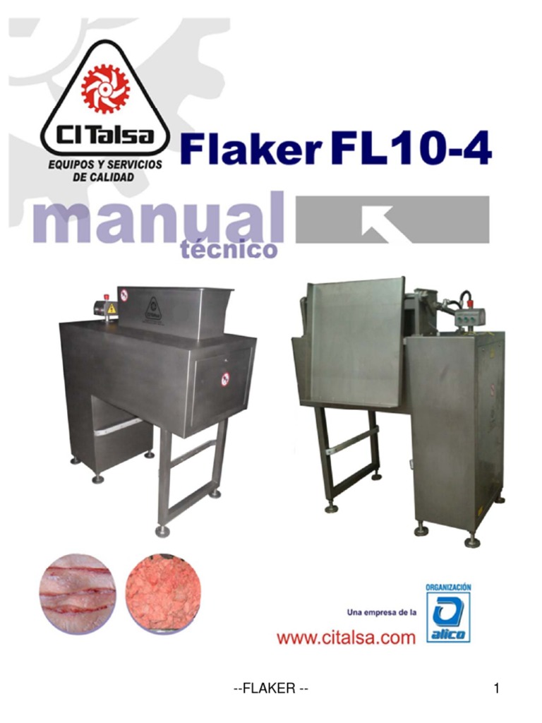 Manual Flaker FL10-4 Trituradora. | PDF | Agua | Bomba