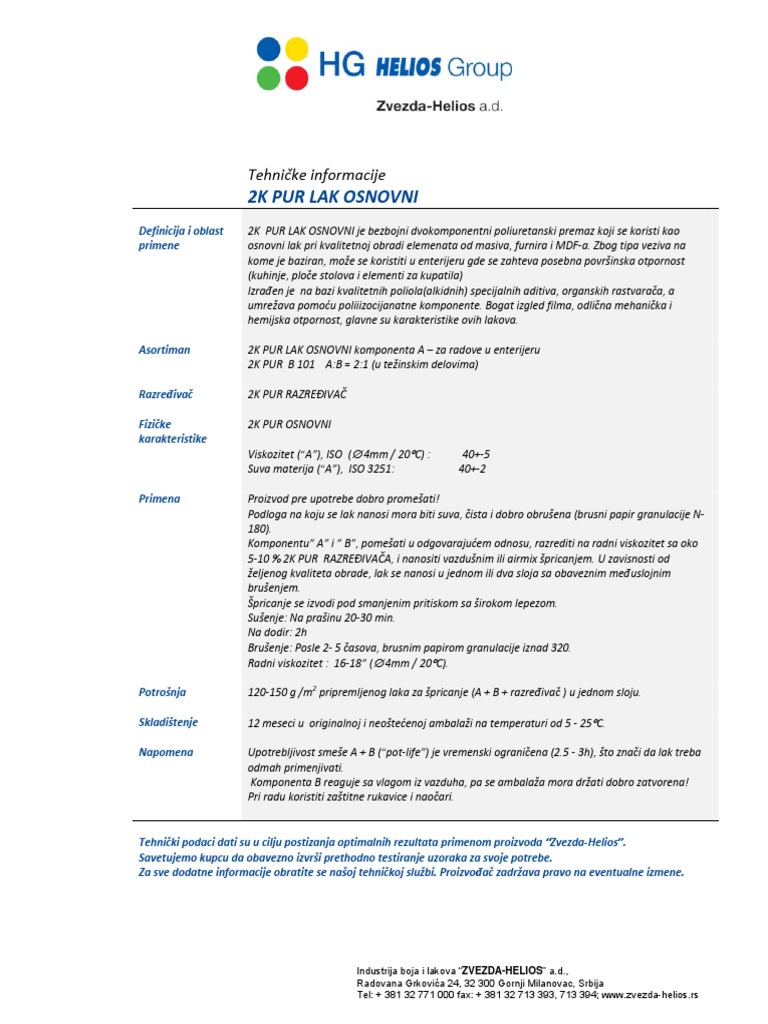 2K Pur Lak Osnovni | PDF