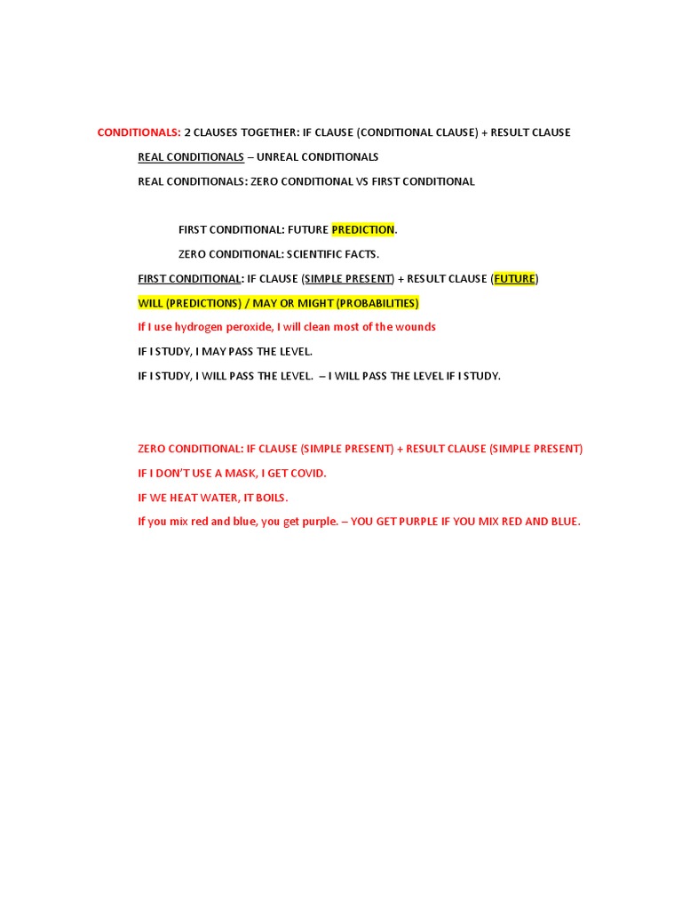 Conditionals and Verb Patterns | PDF | Clause | Language Mechanics