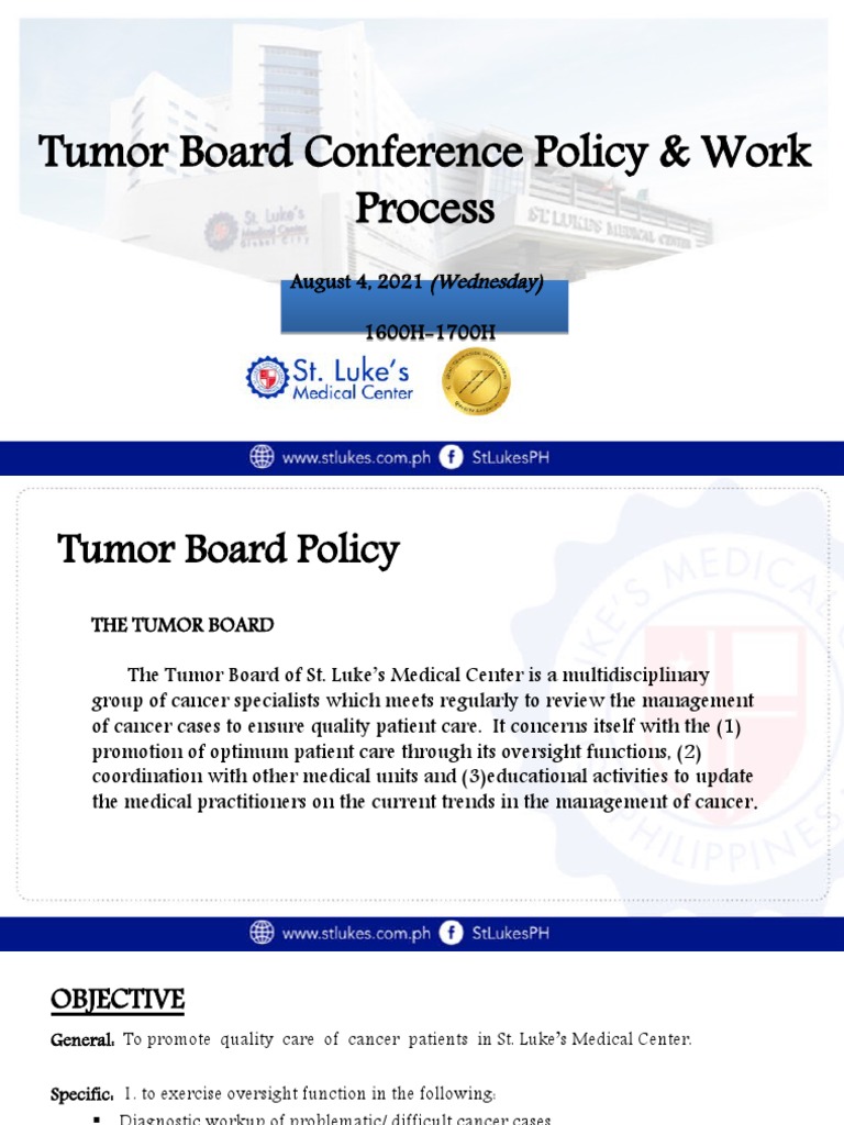 Tumor Board Conference Policy & Work Process | PDF | Cancer | Biopsy