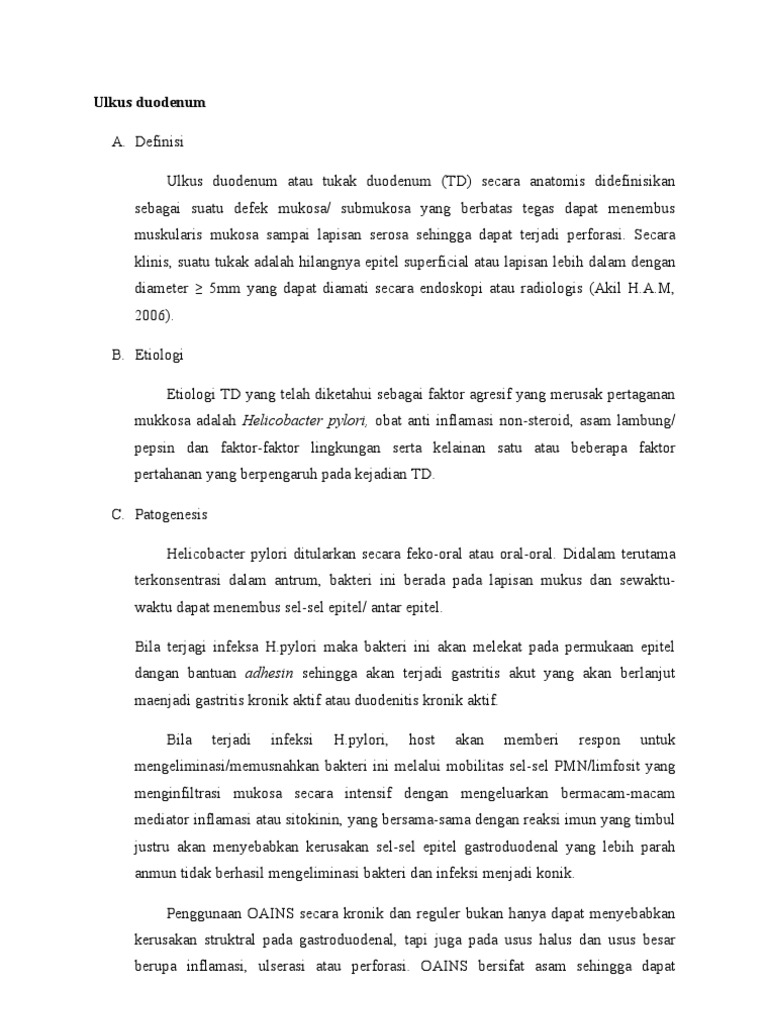 Ulkus Duodenum | PDF