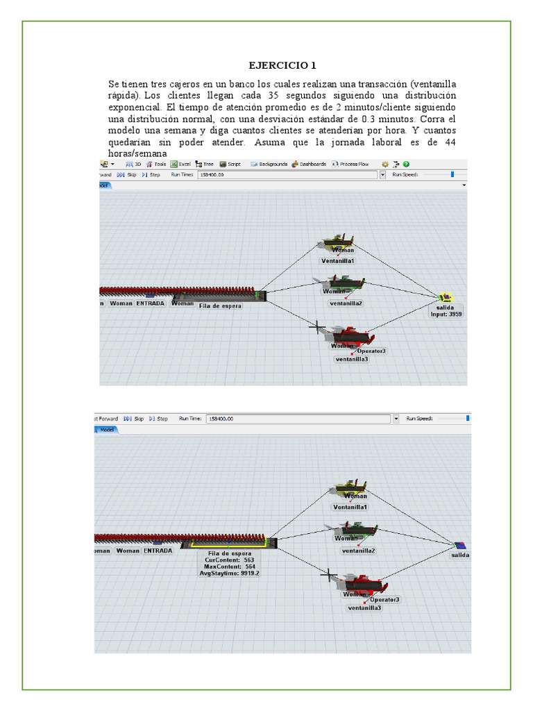 Ejercicios Flexsim | PDF
