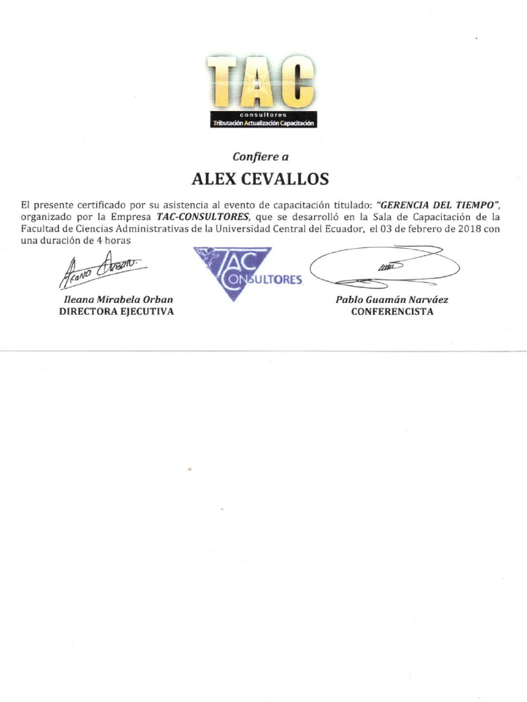 Certificados de Cursos | PDF