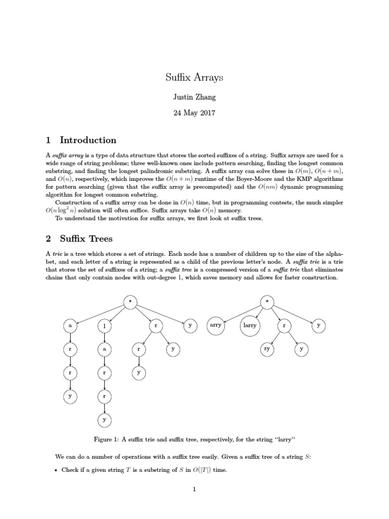 Understanding Suffix Arrays and LCP | PDF | Computer Programming ...