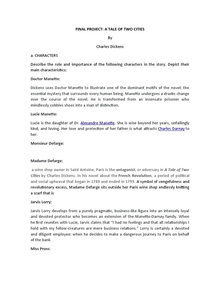 Doctor Manette:: Final Project: A Tale of Two Cities | Download Free ...