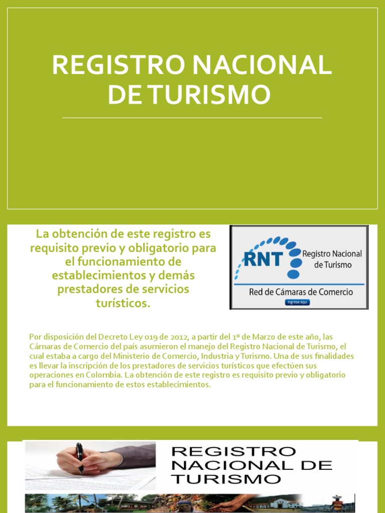 Registro Nacional de Turismo | PDF | Turismo | Hotel