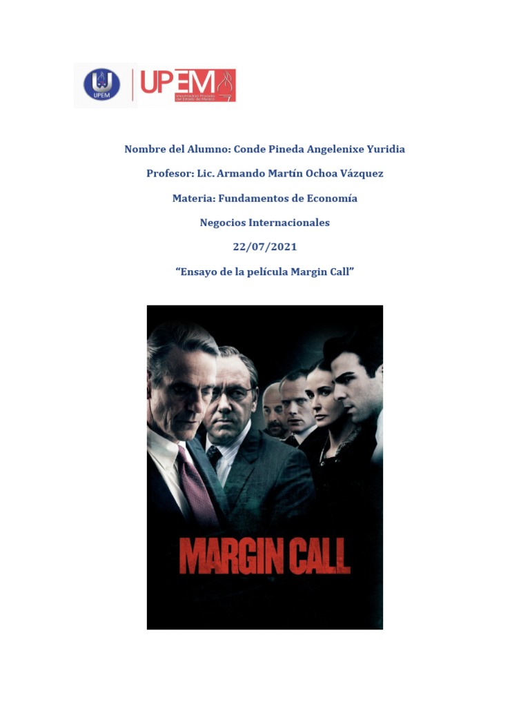 Análisis de la película Margin Call | PDF | Las emociones