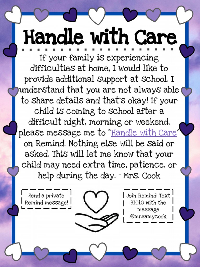 Handle with Care Support Note | PDF