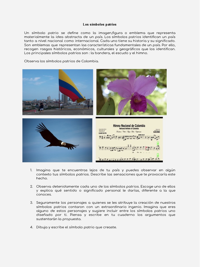 Significado de los símbolos patrios colombianos | PDF | Ciencias sociales