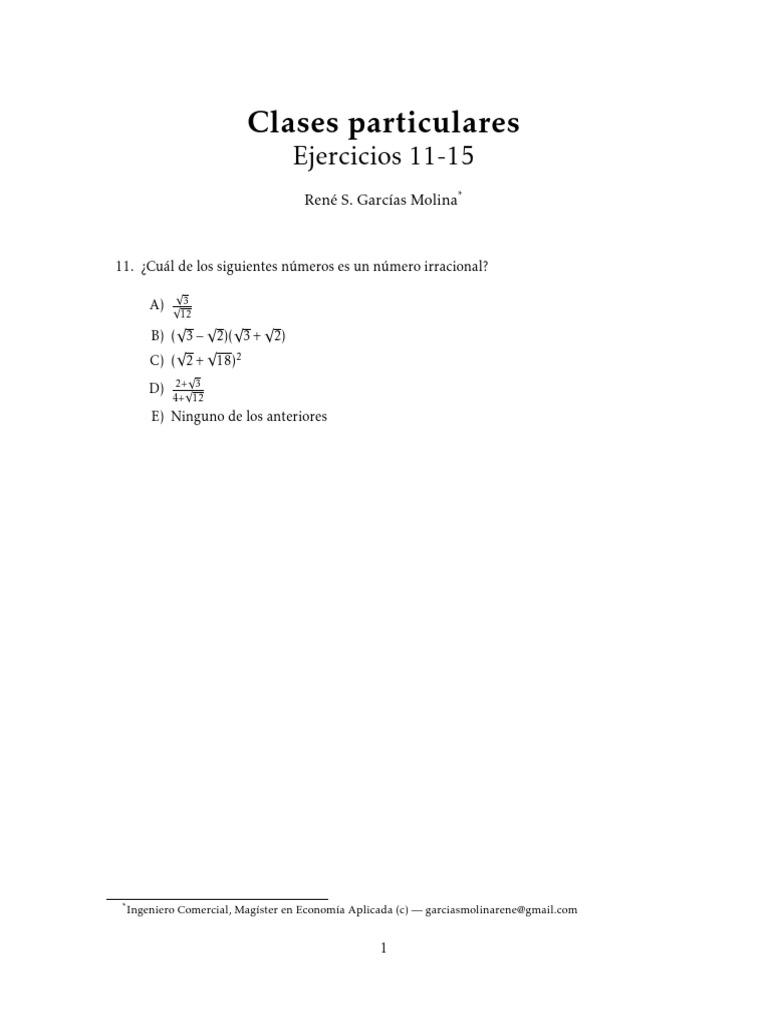 Ejercicios 11-15 | PDF