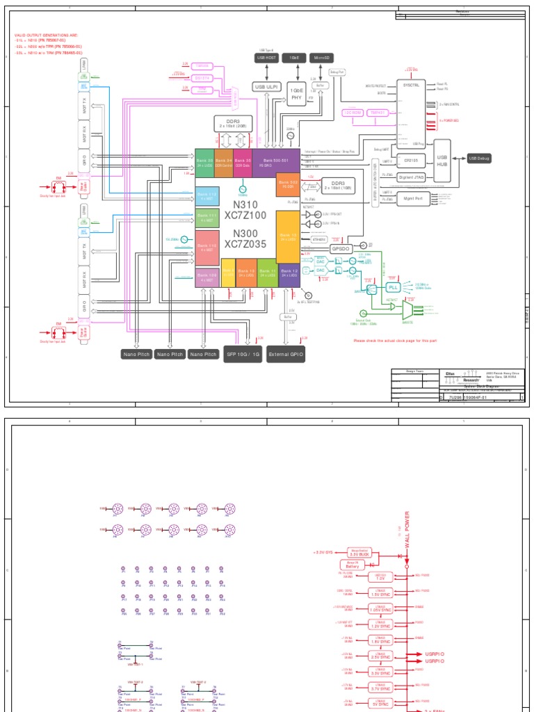 File USRP N310 N300 MB Schematic | PDF | Computer Data | Electronics