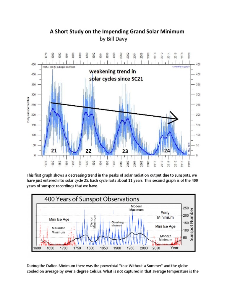 A Short Study On The Impending Grand Solar Minimum | PDF | Black Death ...