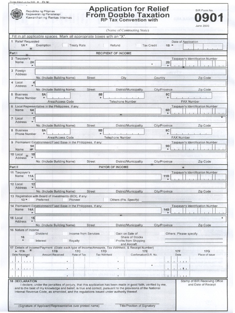 BIR Form No 0901 | PDF | Tax Return (United States) | Notary Public