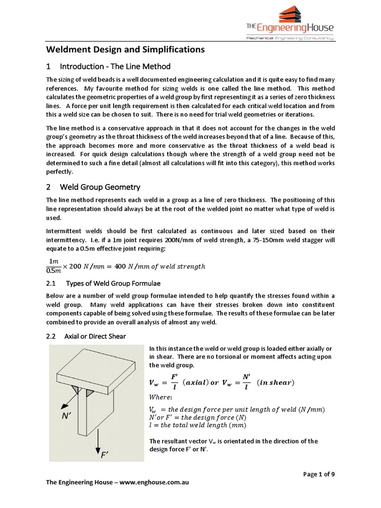 Weldment Design and Simplifications | PDF | Bending | Welding
