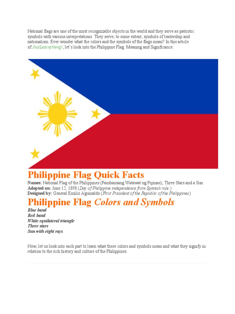 Philippines Flag Meaning