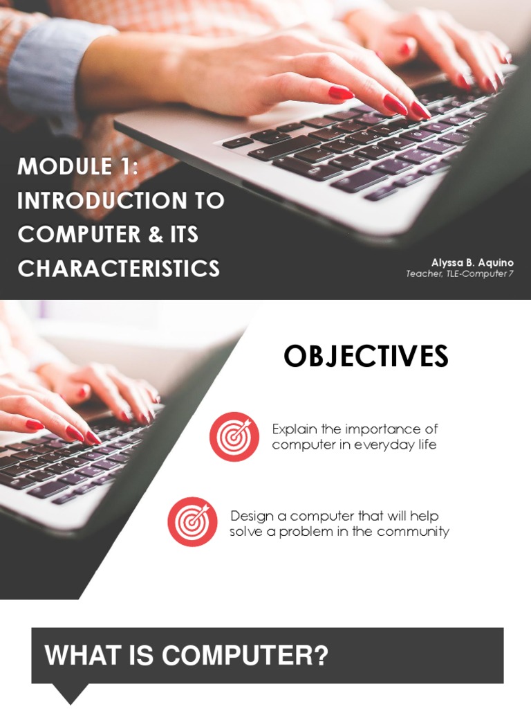 Q1 Lesson 1 - Introduction To Computer & Its Characteristics | PDF ...