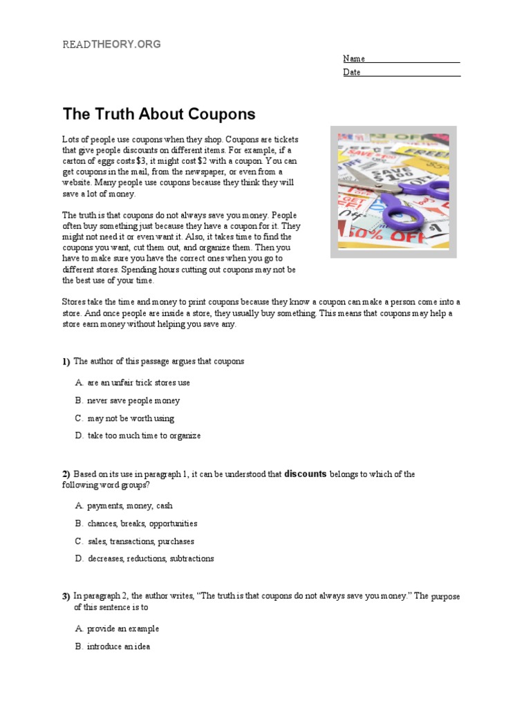 The Truth About Coupons | PDF | Money | Coupon