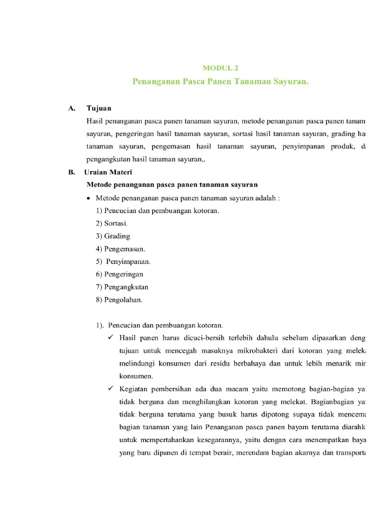 Modul 2 - Agribisnis Tanaman Sayuran - Kelas Xii TPH | PDF