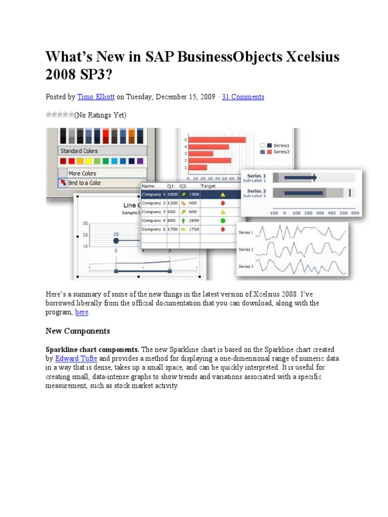 SAP Xcelsius 2008 SP3 Updates | PDF | Spreadsheet | Chart