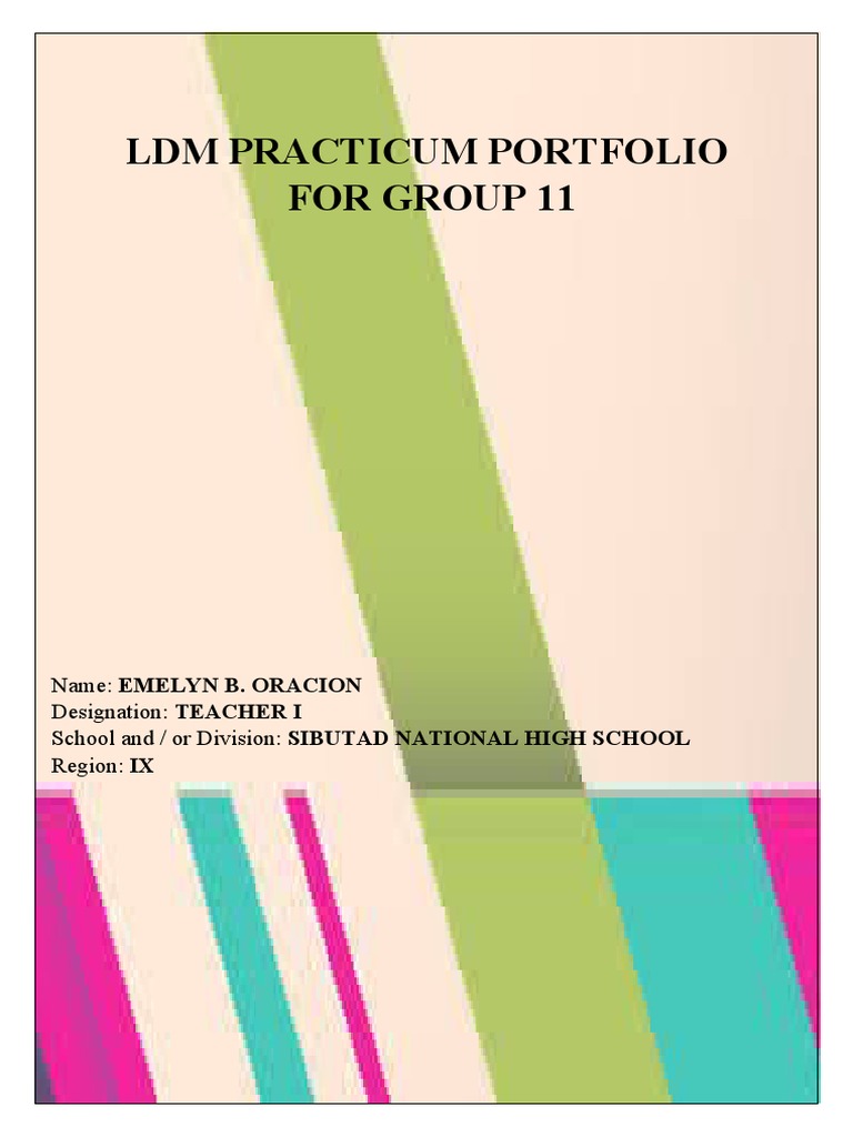 LDM Practicum Portfolio For Group 11 | PDF | Learning | Lesson Plan