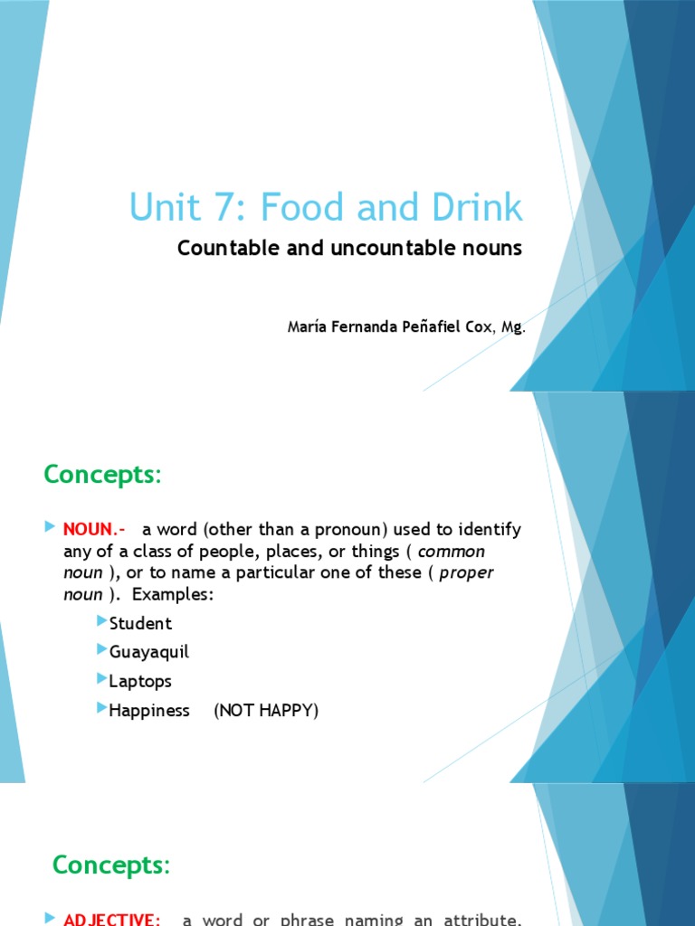 Unit 7-1 Countable and Uncountable Nouns | PDF | Noun | Plural