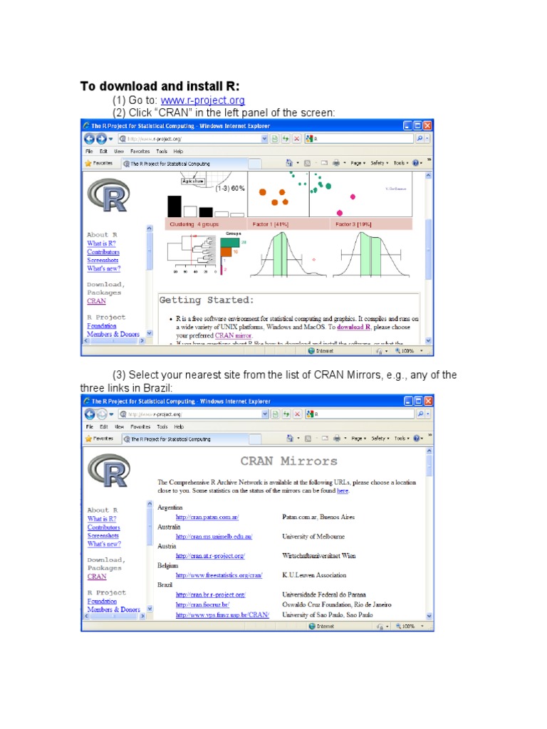 QuickGuide To Download and Install R | PDF | Command Line Interface ...