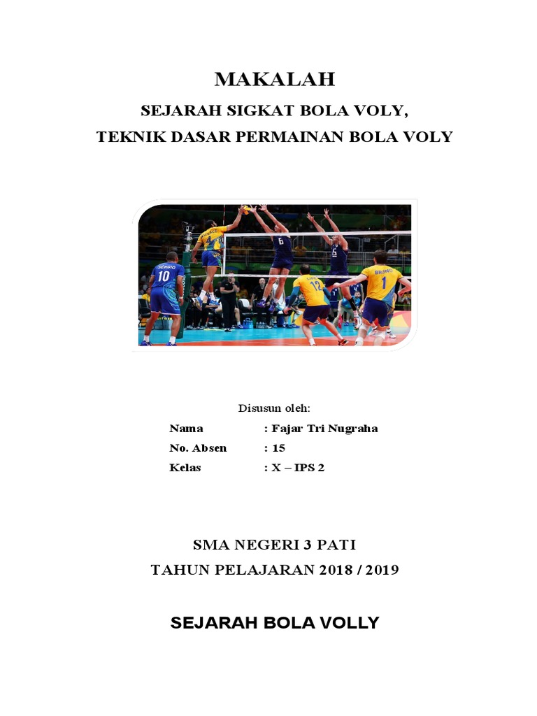 Sejarah Bola Volly Makalah | PDF