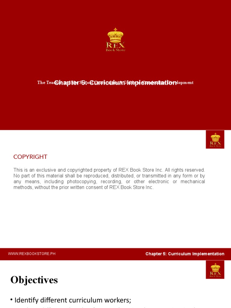 Chapter 5: Curriculum Implementation: The Teacher and The School ...
