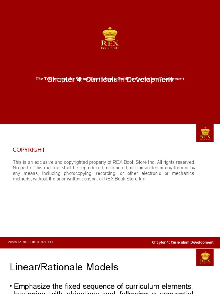 Chapter 4: Curriculum Development: The Teacher and The School ...