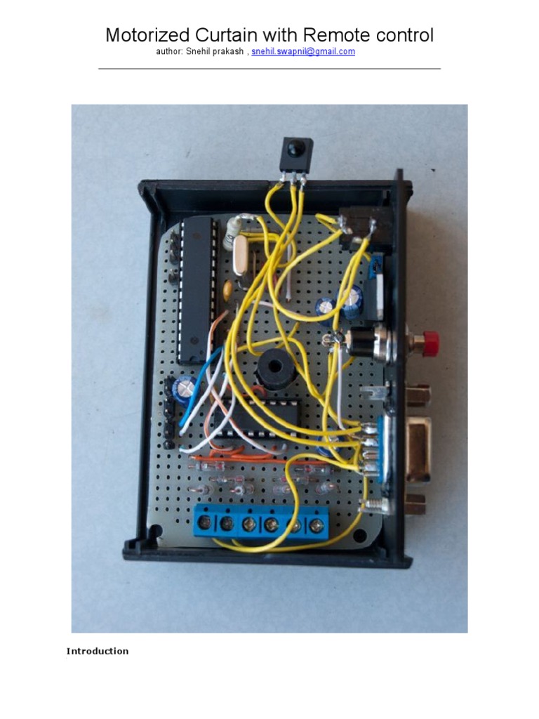 Motorized Curtain With Remote Control | PDF | Technology & Engineering