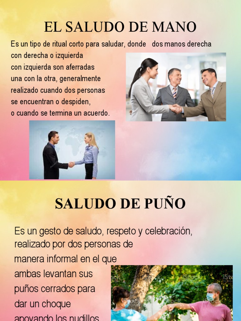 Tipos y significados de saludos de mano | PDF