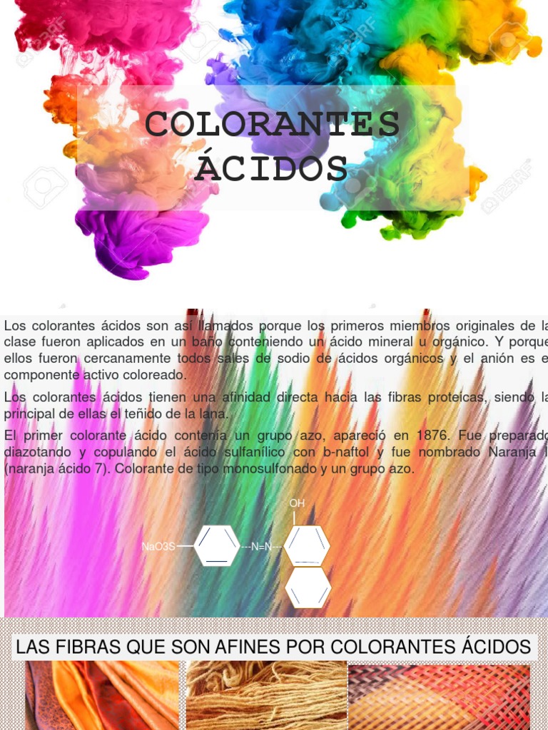 Me. Ac. Tema Colorantes Ácidos para Nylon ACTUAL | PDF | Ácido | Nylon