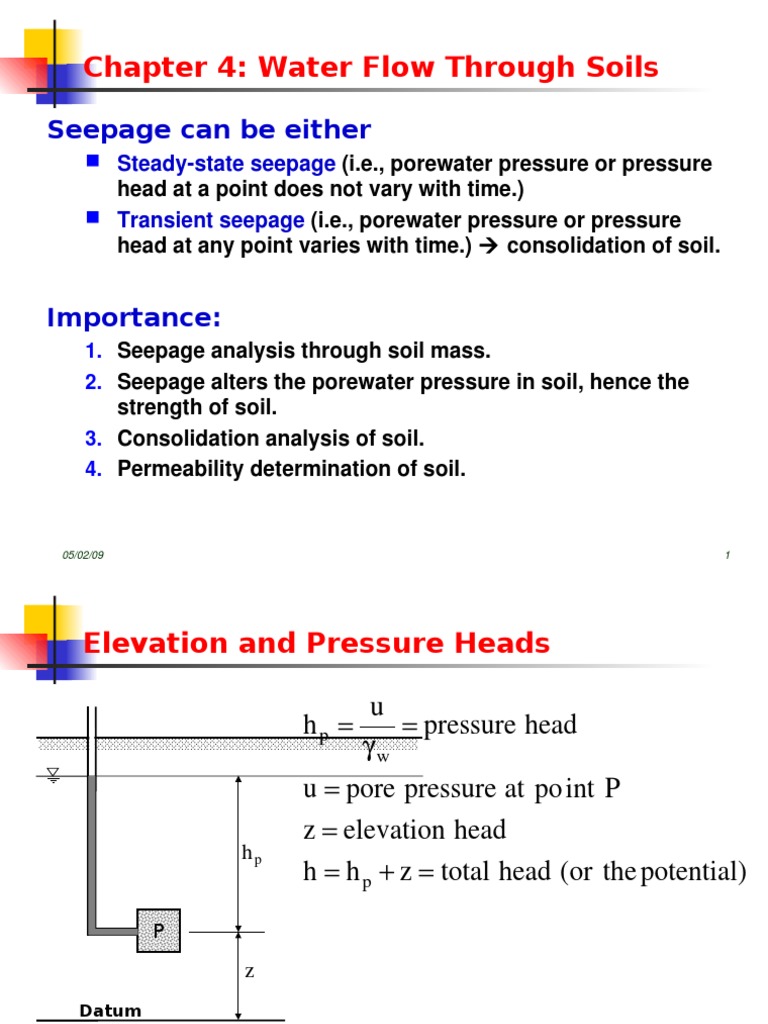 1.3 Flow of Water Through Soils | PDF | Soil Mechanics | Applied And ...