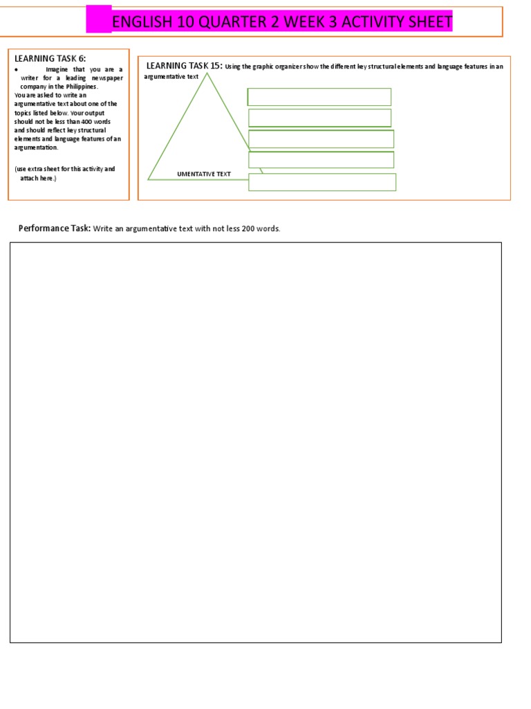 Performance Task g10 q2 w3 | PDF