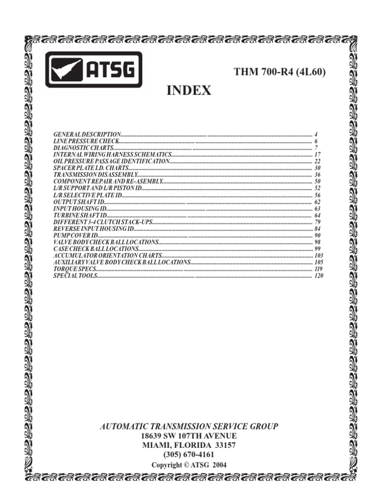 Index: THM 700-R4 (4L60) | PDF | Automatic Transmission | Transmission ...