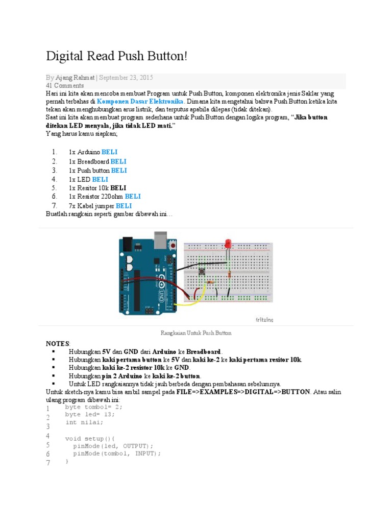 Digital Read Push Button | PDF