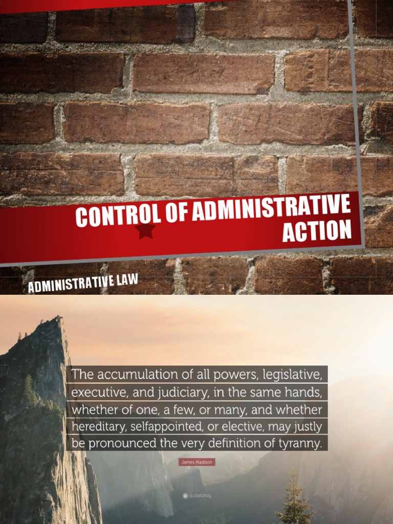 LESSON 4 Control of Administrative Action | PDF | Separation Of Powers ...