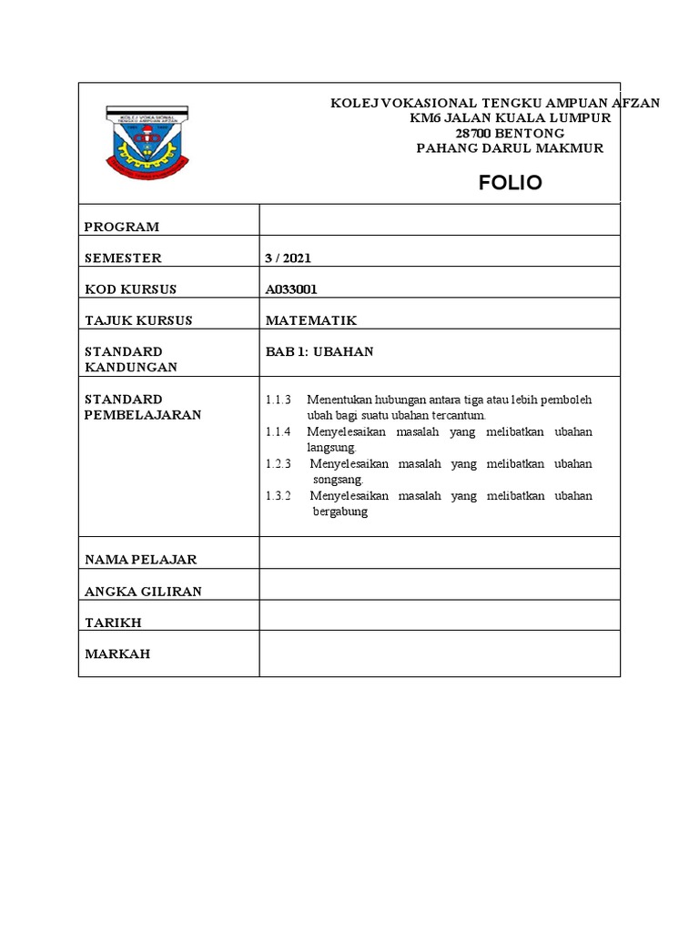 Math Soalan PB1 UBAHAN | PDF