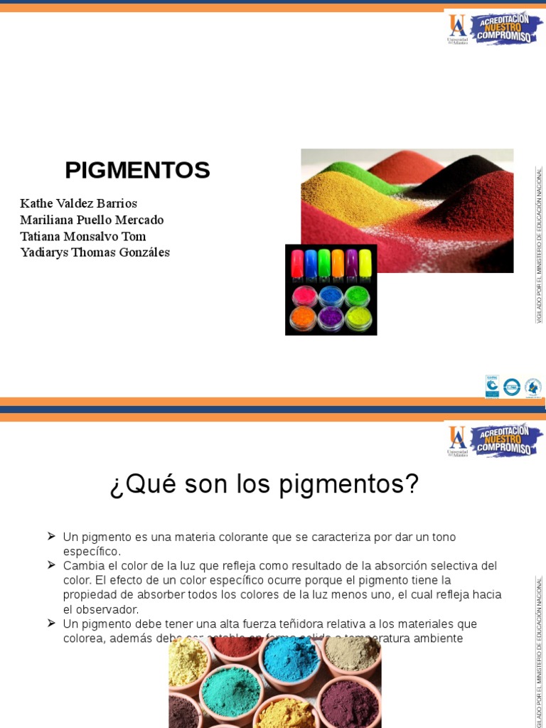 Pigmentos | PDF | Pigmento | Productos cosméticos
