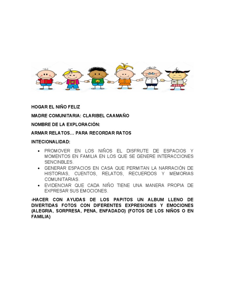 Actividades para Fomentar la Narración Familiar | PDF