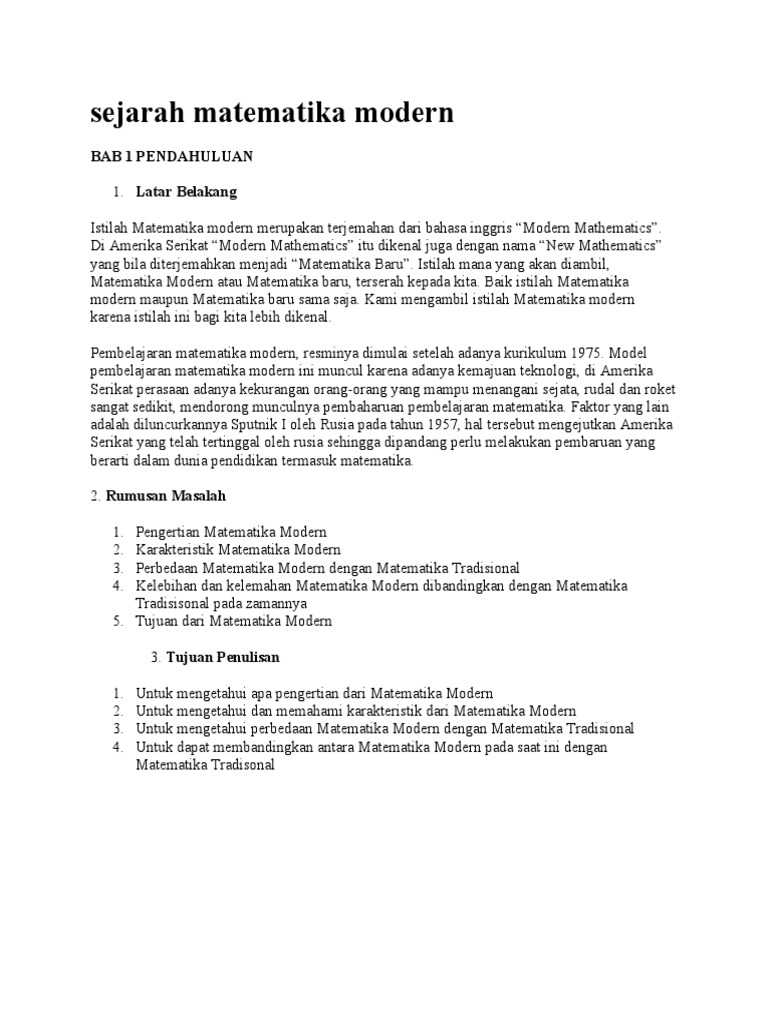 Sejarah Matematika Modern | PDF
