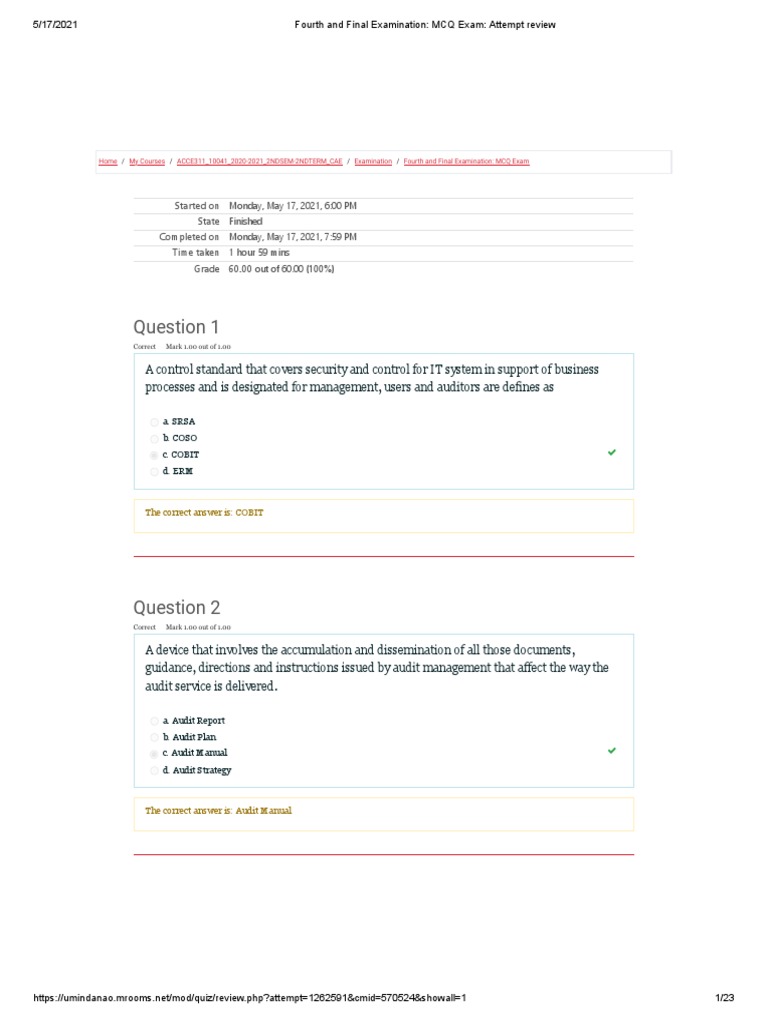 Operations Auditing (Answers) | PDF | Audit | Internal Audit