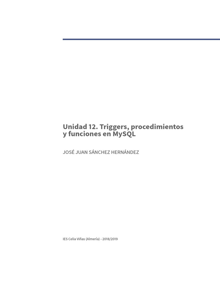 Trigger Procedimientos Funciones | PDF | Bases de datos | Programación de computadoras