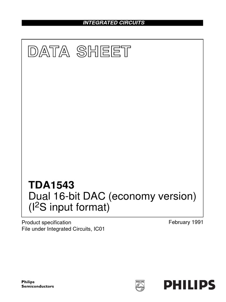 Data Sheet: Dual 16-Bit DAC (Economy Version) (I S Input Format ...