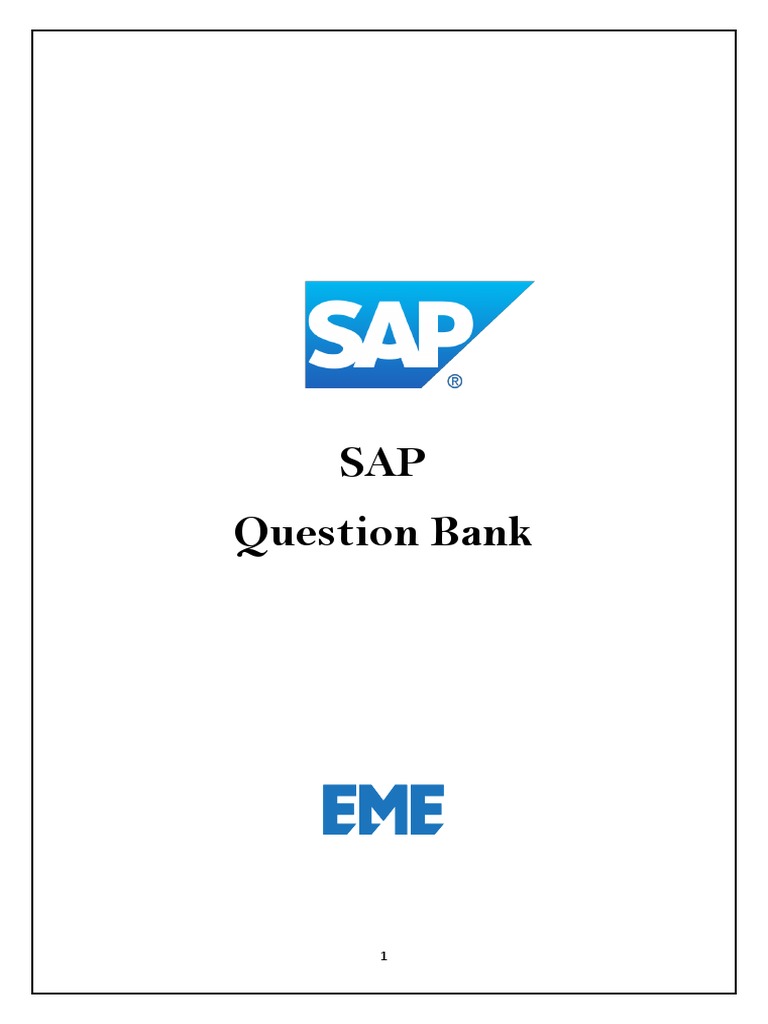 SAP Question Bank | PDF | Debits And Credits | Computing