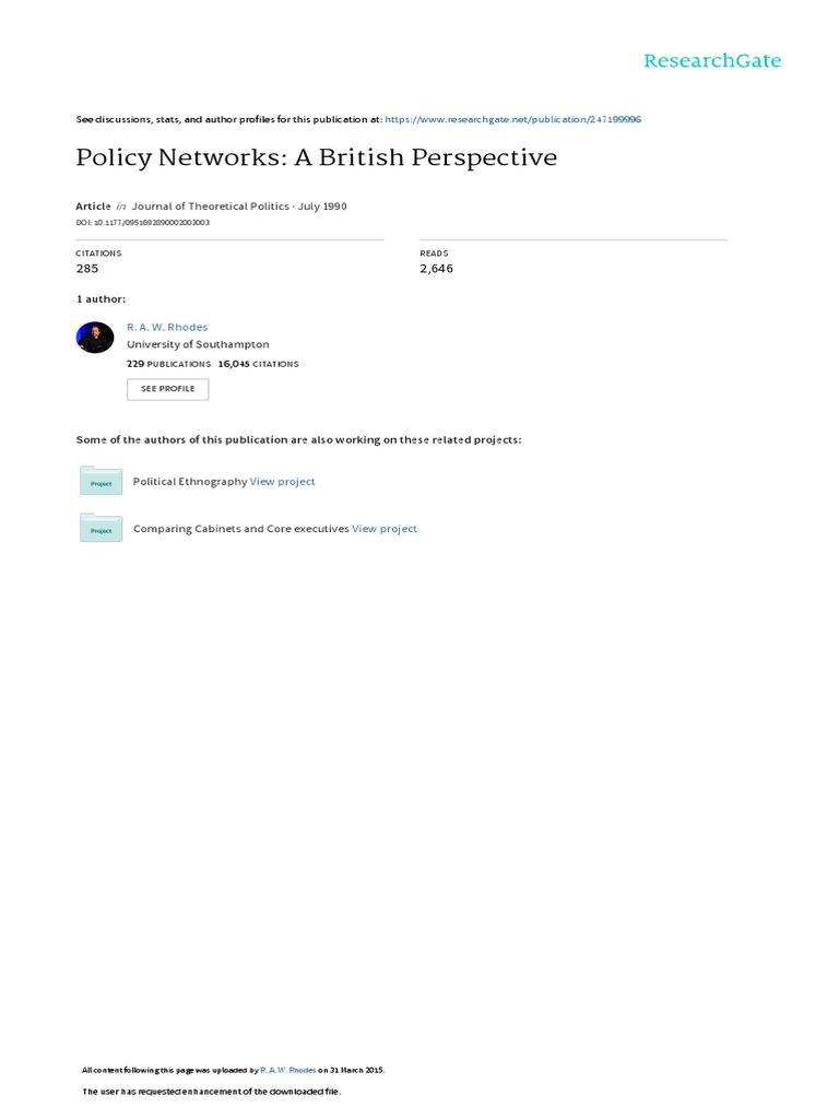 British Policy Networks Analysis | PDF | Online Services | Websites