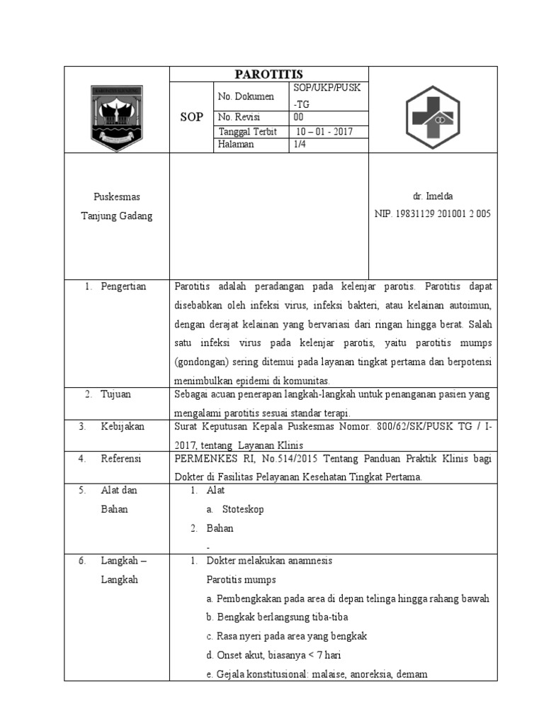 Tatalaksana Parotitis pada Anak | PDF | Kesehatan Holistik | Sains ...