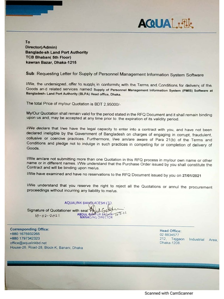 Forwarding Letter | PDF