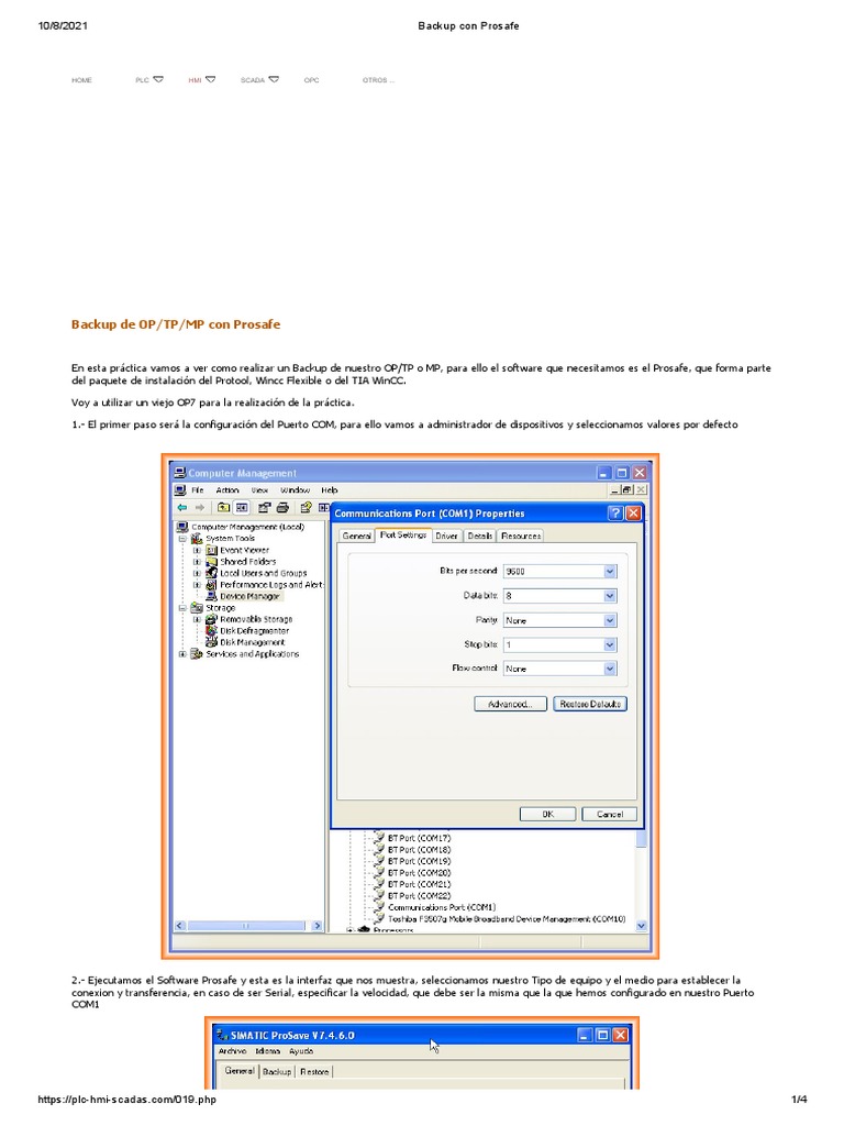Back UP Hmi With Prosafe | PDF | Apoyo | Scada
